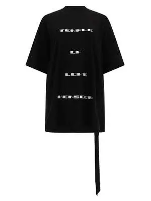 Rick Owens Jumbo T-shirt With Graphic Print - Black