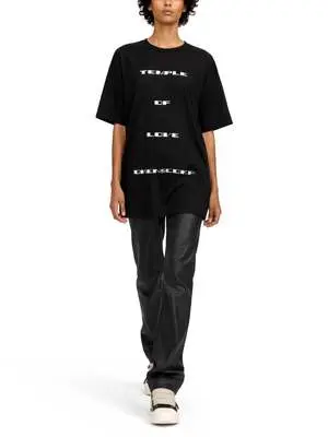 Rick Owens Jumbo T-shirt With Graphic Print - Black