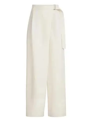 Brunello Cucinelli Linen Striped Pants - Multicolor