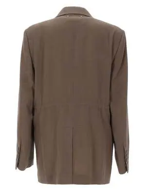 GOLDEN GOOSE Double-breasted Wool Blazer - Multicolor