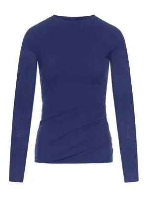 JIL SANDER Long Sleeve Sheer Knit Top - Multicolor