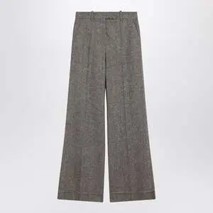 Valentino Garavani Patterned Wool Palazzo Trousers