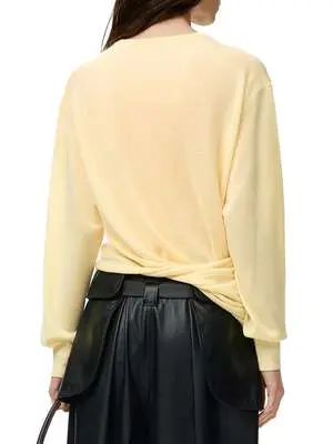 Loewe Draped Merino Wool V-neck Sweater - Multicolor