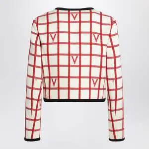 Valentino Garavani Check Vlogo Pattern Jacket