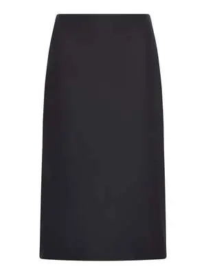 JIL SANDER High-waisted Technical Fabric Skirt - Black