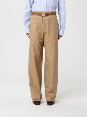 Max Mara Wide Leg Cotton Trousers - Brown