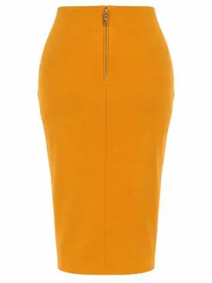 Saint Laurent Midi Pencil Skirt - Yellow