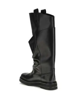Attico La Passeggiata Leather Boots - Black