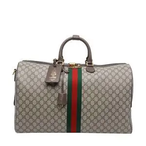 Gucci GUCCI Large Savoy Duffle Bag Gray