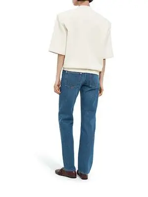 Bottega Veneta Straight Leg Jeans In Medium Indigo Wash