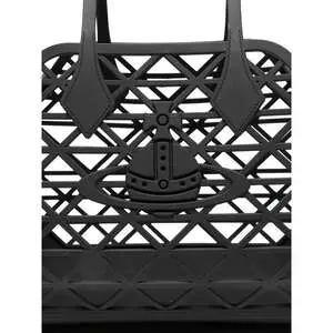 VIVIENNE WESTWOOD Tote Bag With Orb Logo Detail - Black
