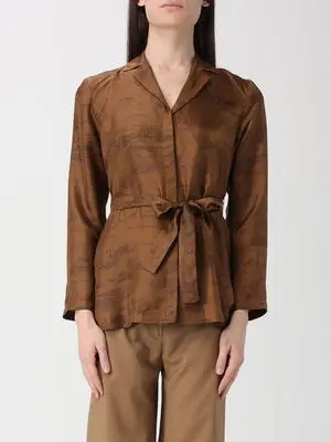 Max Mara Printed Belted Shirt - Brown