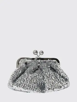 Max Mara Sequined Clutch - Silver