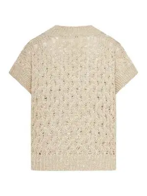 Brunello Cucinelli Linen And Silk Knitted Vest
