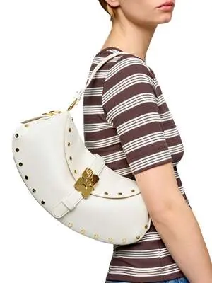 GANNI Studded Leather Shoulder Bag - Multicolor