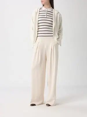 Max Mara Striped Cashmere Blend Polo Shirt - Blue