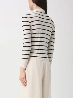 Max Mara Striped Cashmere Blend Polo Shirt - Blue