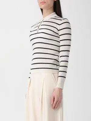 Max Mara Striped Cashmere Blend Polo Shirt - Blue