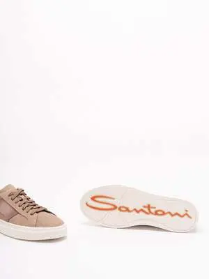 Santoni Calf Leather Lace-up Sneakers - Multicolor