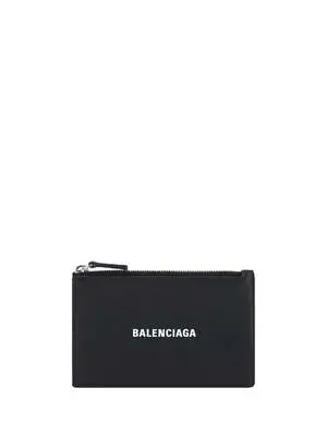 Balenciaga Leather Cardholder - Black