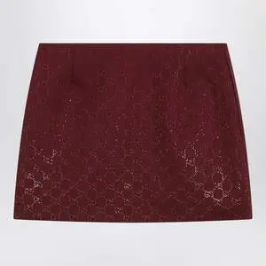 Gucci Gg-fabric Mini Skirt With Crystals