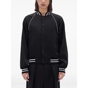 ANN DEMEULEMEESTER Acetate And Viscose Blend Bomber Jacket - Black