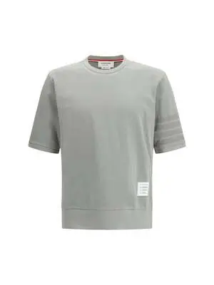 Thom Browne 4-bar Cotton Jersey T-shirt - Gray