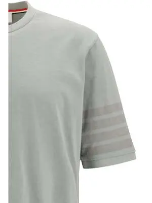 Thom Browne 4-bar Cotton Jersey T-shirt - Gray