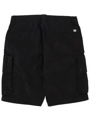 C.P. COMPANY Cargo Shorts With Logo Patch - Black