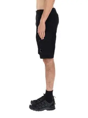C.P. COMPANY Cargo Shorts With Logo Patch - Black