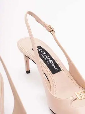 Dolce & Gabbana Silk-effect Nappa Leather Slingbacks - Multicolor