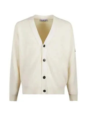 Stone Island Ribbed Soft Organic Cotton Cardigan