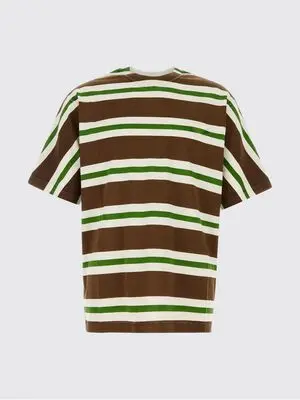 Prada Multicolor Striped Cotton T-shirt - Brown