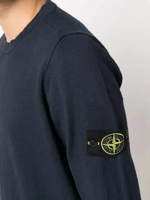 Stone Island Stocking Stitch Organic Cotton Nylon Crewneck - Multicolor