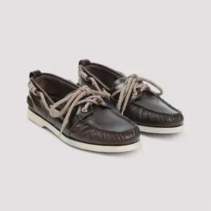 GOLDEN GOOSE Boat Loafers With Lace-up Detail
