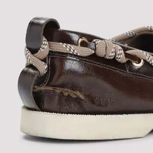 GOLDEN GOOSE Boat Loafers With Lace-up Detail
