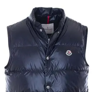Moncler Padded Vest With Turtleneck - Blue