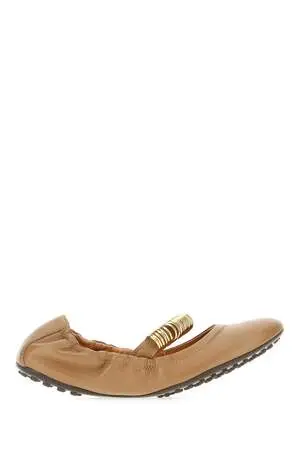 TOD'S Ballet Flats With Metal Detailing - Multicolor