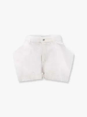 Sacai White Cotton Shorts - Multicolor