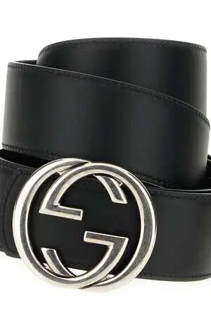 Gucci Embossed Monogrammed Leather Belt