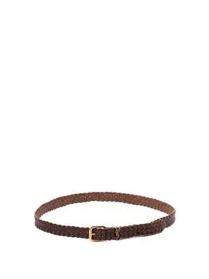Saint Laurent Braided Leather Belt - Multicolor