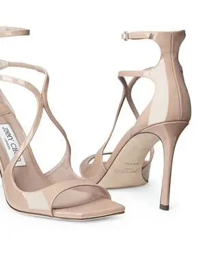 JIMMY CHOO Azia 95 Patent Leather Sandals - Multicolor
