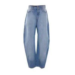 Alaïa Wide Leg Denim Pants - Blue