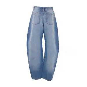 Alaïa Wide Leg Denim Pants - Blue