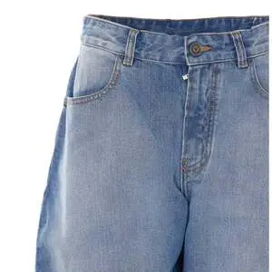 Alaïa Wide Leg Denim Pants - Blue
