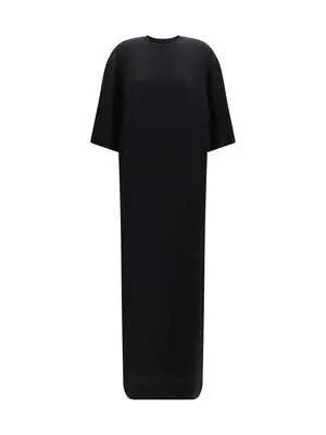TOTEME Oversized Wool T-shirt Dress - Black