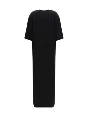 TOTEME Oversized Wool T-shirt Dress - Black