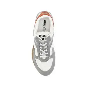 Miu Miu Lace-up Sneakers - Gray