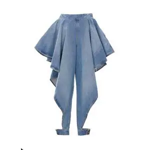 Alaïa Panelled Wide Leg Denim Jeans