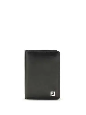 Fendi Leather Card Holder - Black